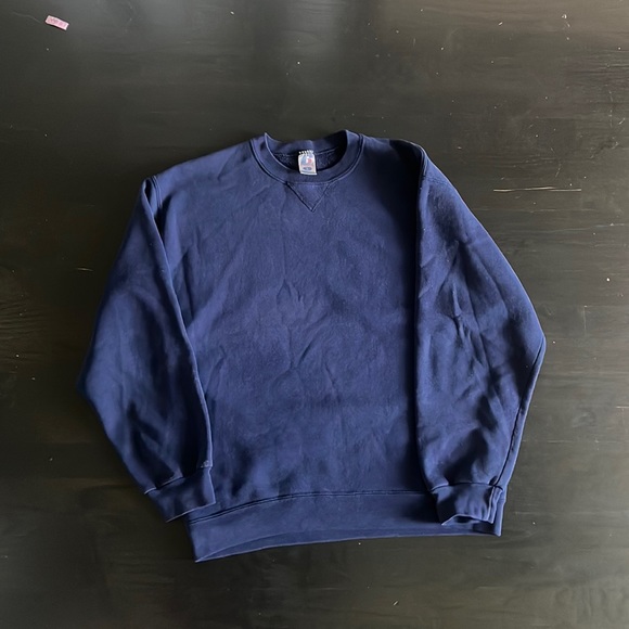 Russell Athletic | Sweaters | Vintage Russel Navy Blue Crewneck | Poshmark